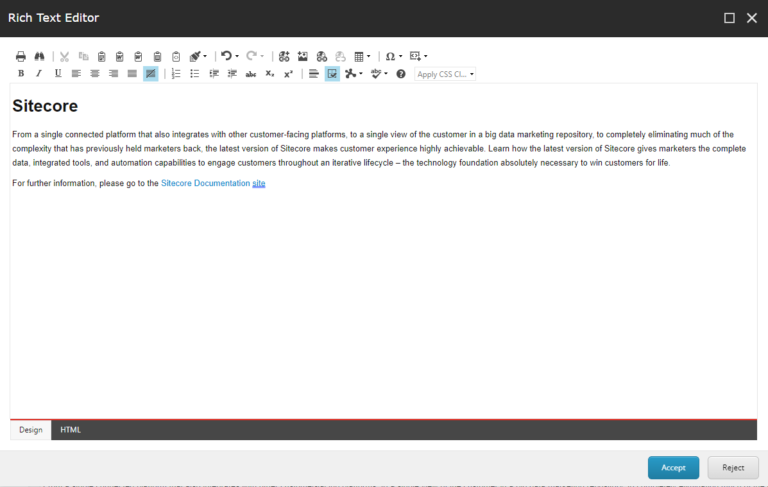 Sitecore 10.2 Rich Text Field Button Options by Profile – thebitsthatbyte.com